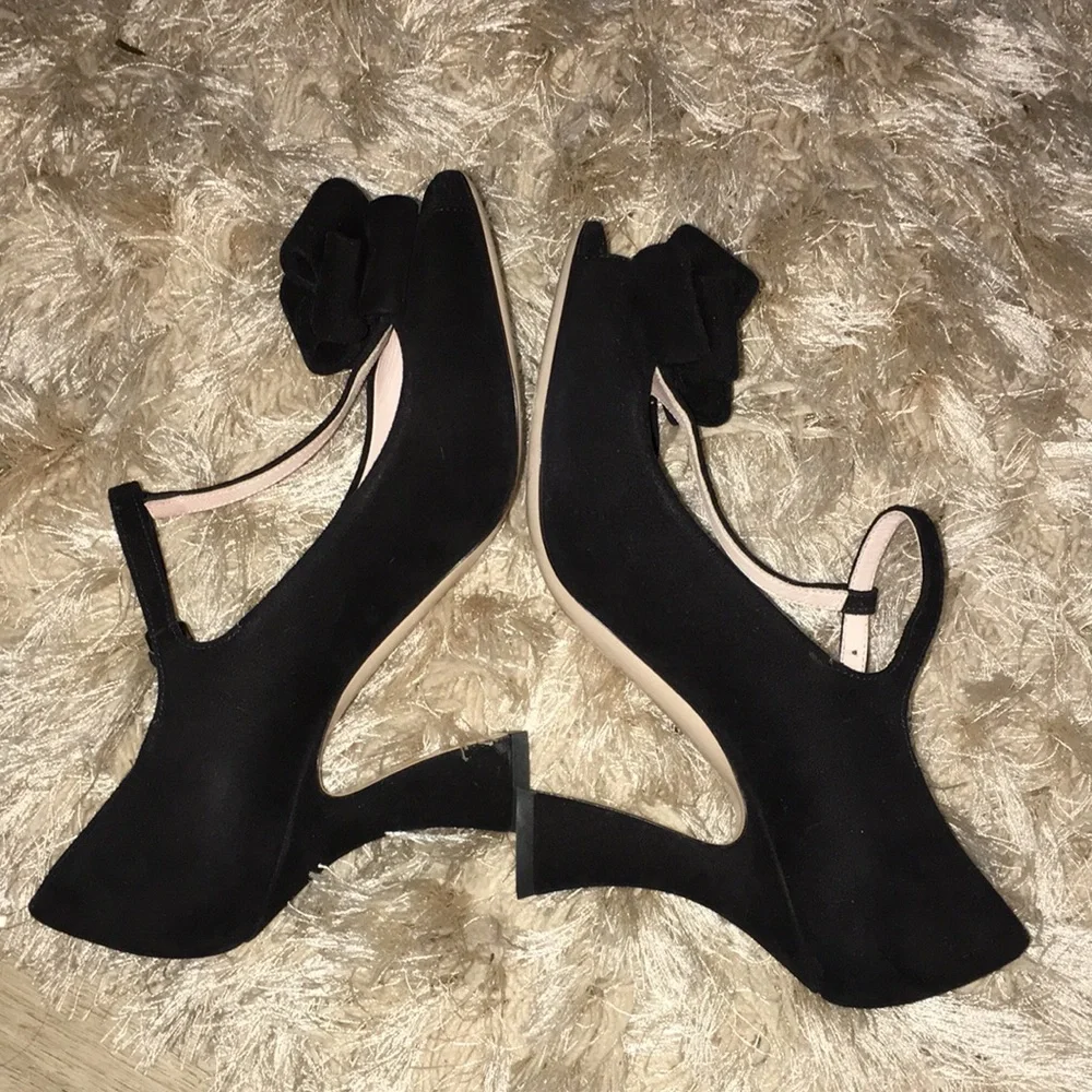 Miu Miu | Shoes | Miu Miu Suede T Strap Peep Toe Bow Front Badazz Low ...